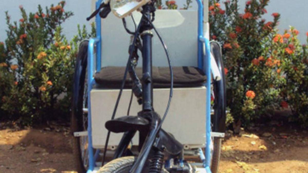 Solar-powered two-wheeler for the physically-challenged - The Hindu