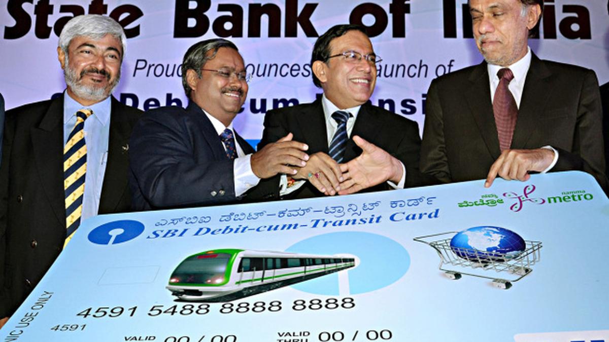 SBI debit-cum-transit card launched - The Hindu