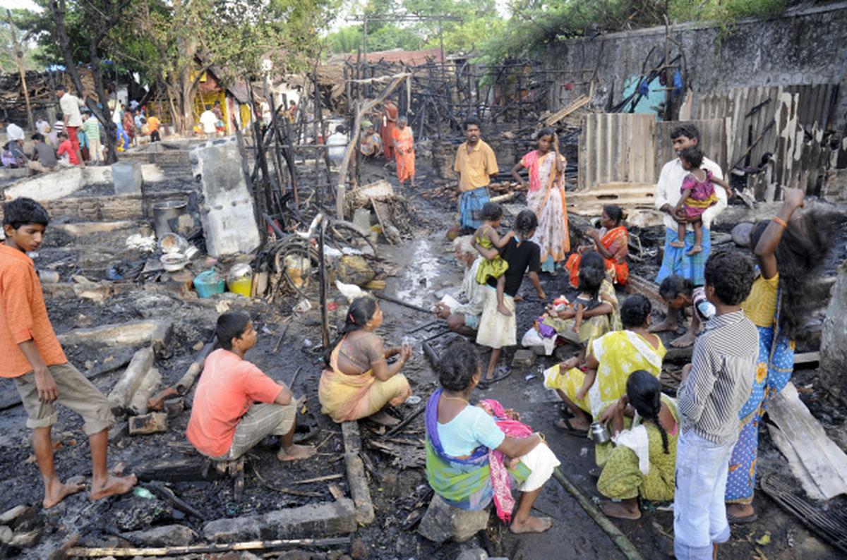 Over 320 huts destroyed - The Hindu