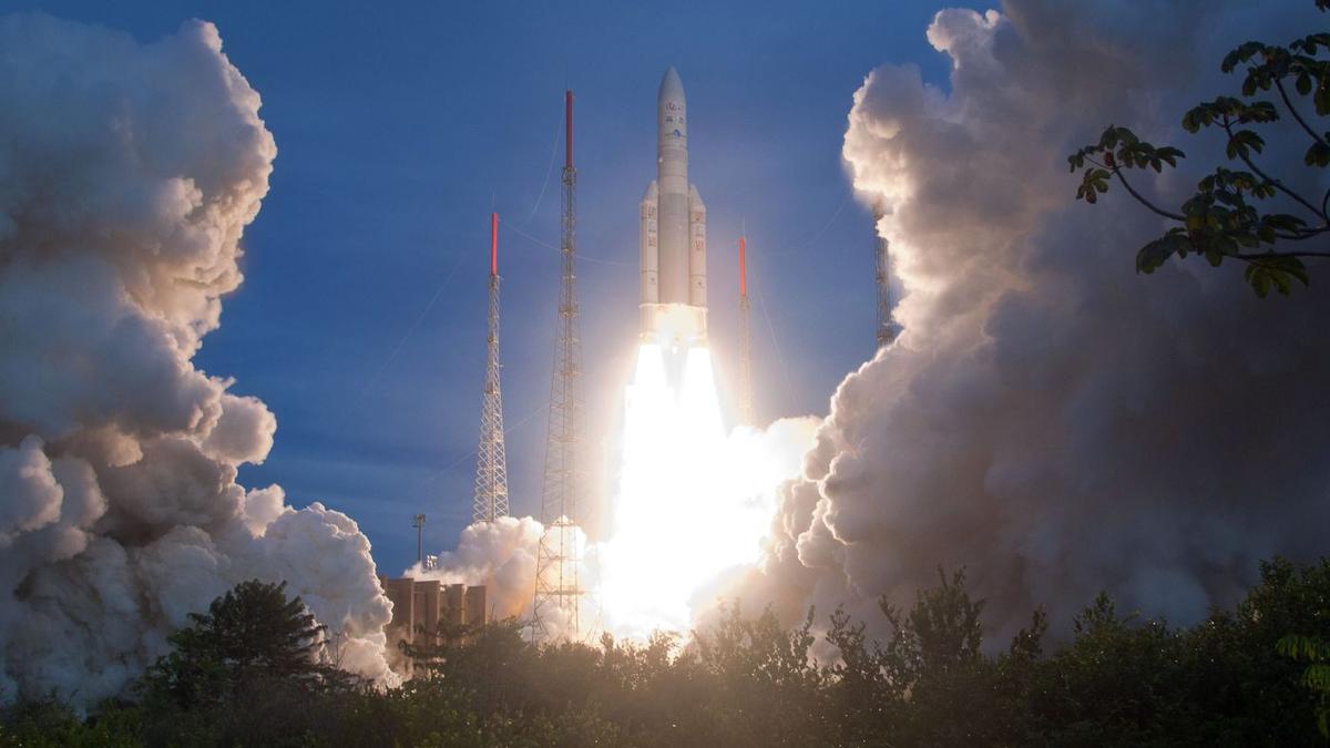 Ariane 5 launches GSAT-8 from French Guiana - The Hindu