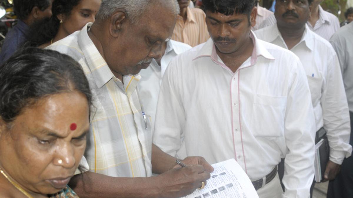 Corporation begins distribution of booth slips - The Hindu