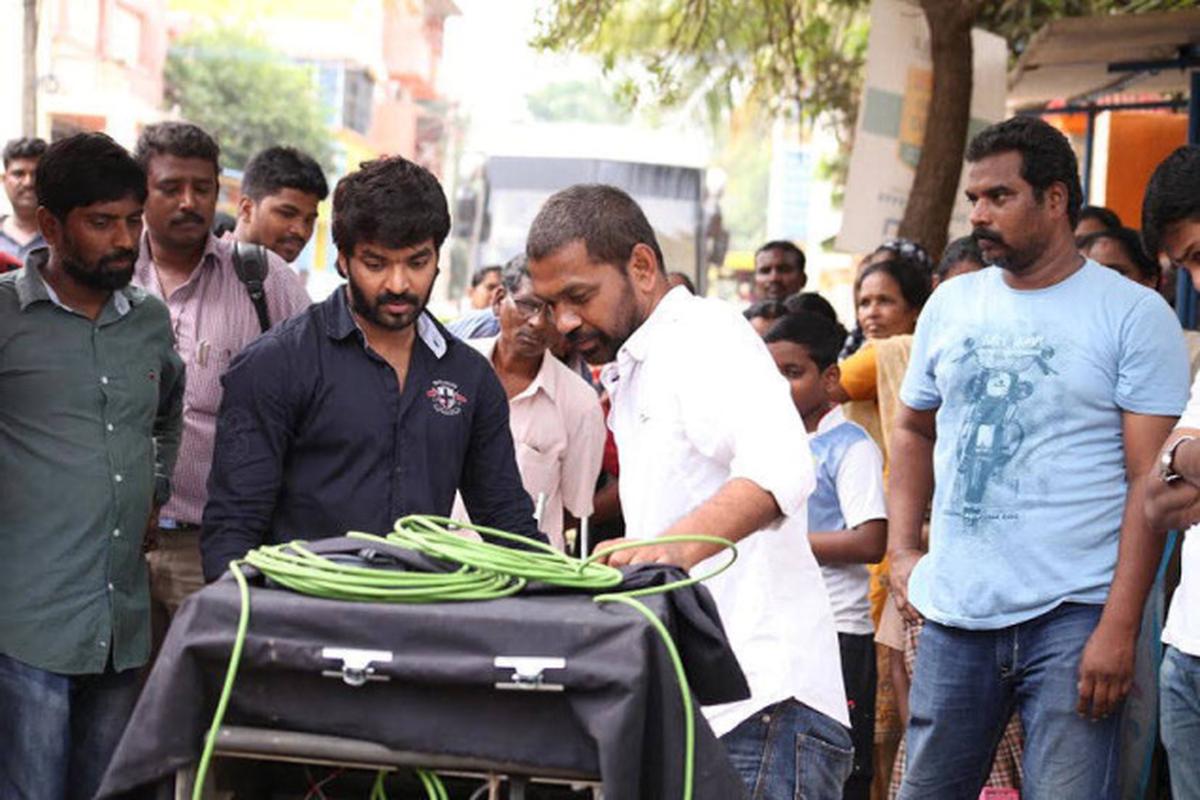 Shot at site: Scenes from the shooting site of Pugazh - The Hindu
