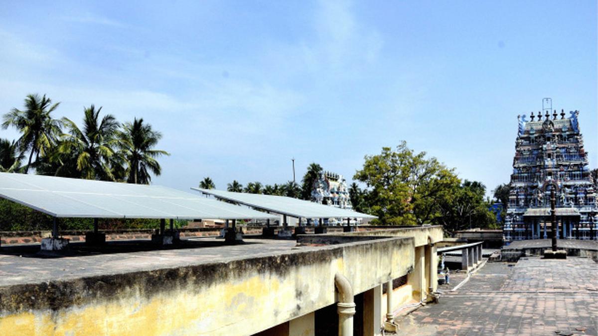 Solar power lights up temples, reduces bills - The Hindu