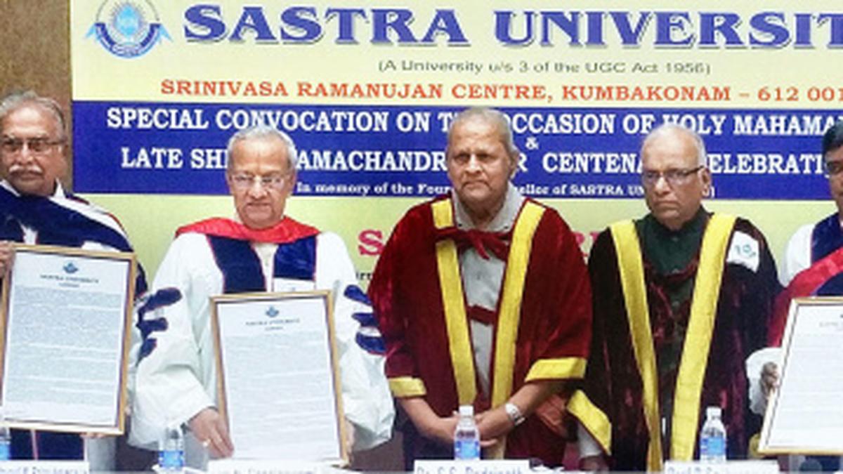 Special convocation at SASTRA university - The Hindu