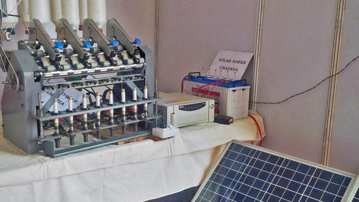 KVIC readies five prototype models of solar-powered charkha - The Hindu