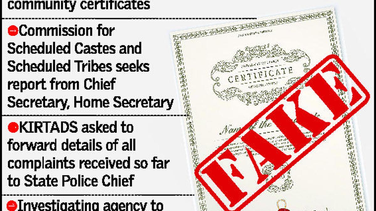 Fake caste certificates under the lens - The Hindu
