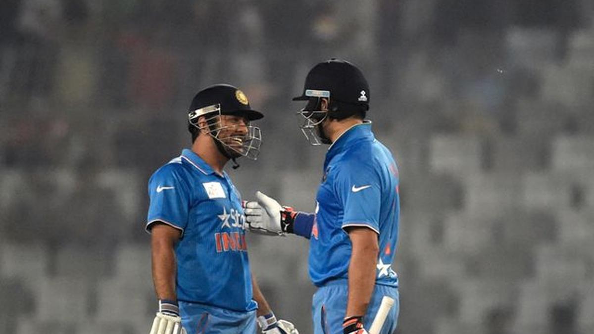 Pitch not ideal for playing attacking shots: Dhoni - The Hindu