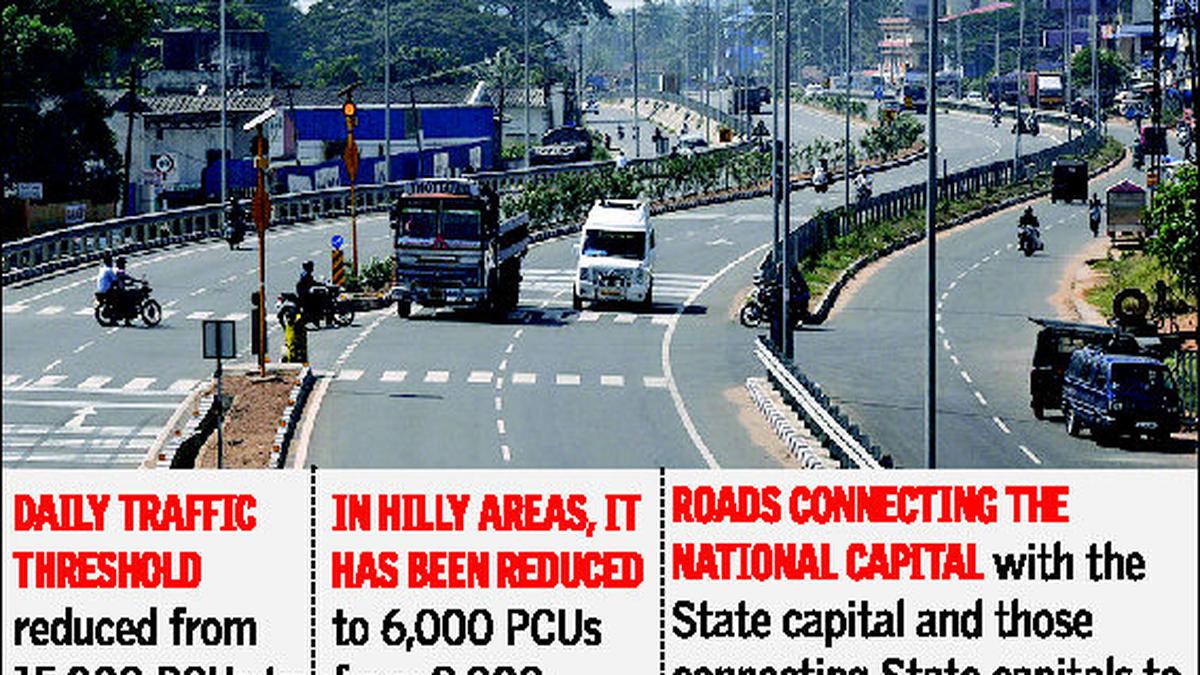 Centre relaxes norms for NH four-laning - The Hindu