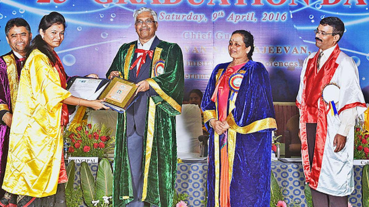 Graduation day at Adhiyamaan college - The Hindu