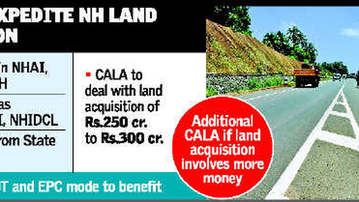 Land acquisition for NH projects recast - The Hindu