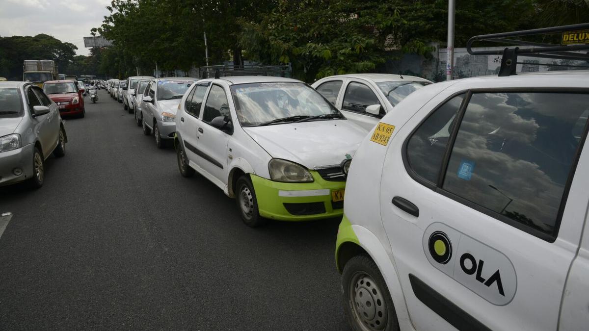 Protests by Uber, Ola drivers continue - The Hindu