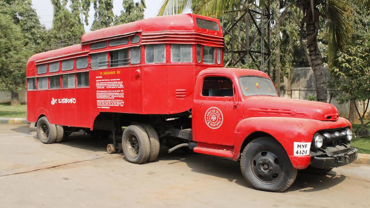 The first red bus of Karnataka - The Hindu