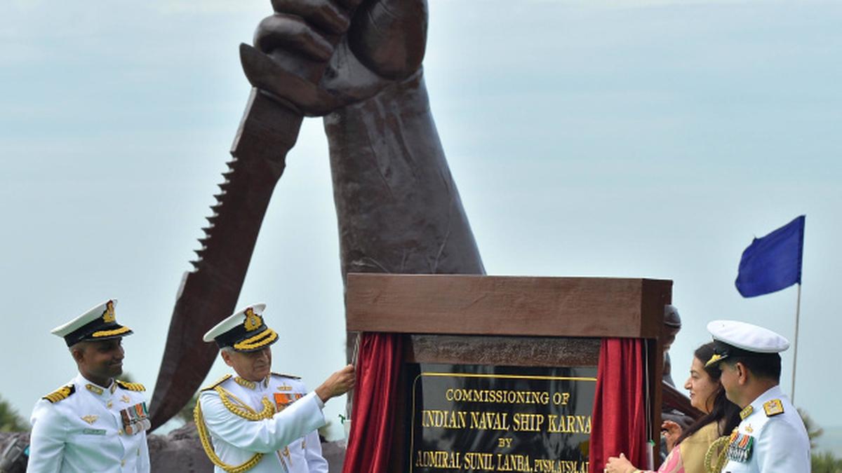 Admiral Lanba commissions Marine Commandos unit ‘INS Karna’ - The Hindu