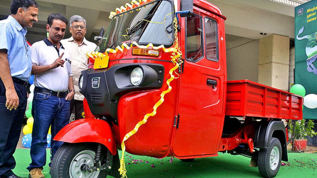 Bajaj launches new three-wheeler cargo vehicle - The Hindu