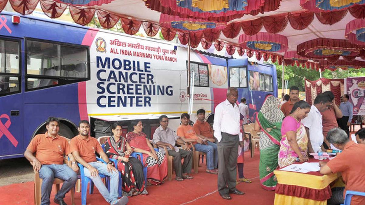 Cancer screening bus in town - The Hindu