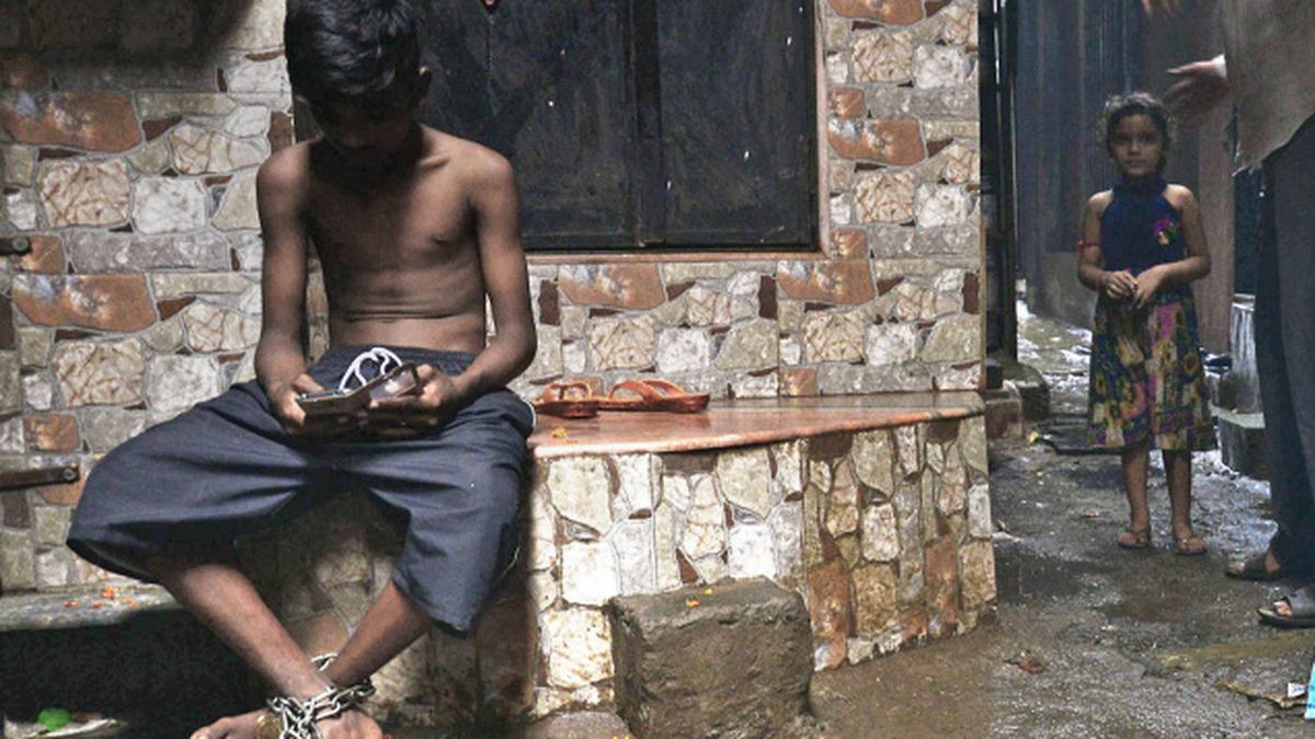 13-year-old boy chained by his family - The Hindu