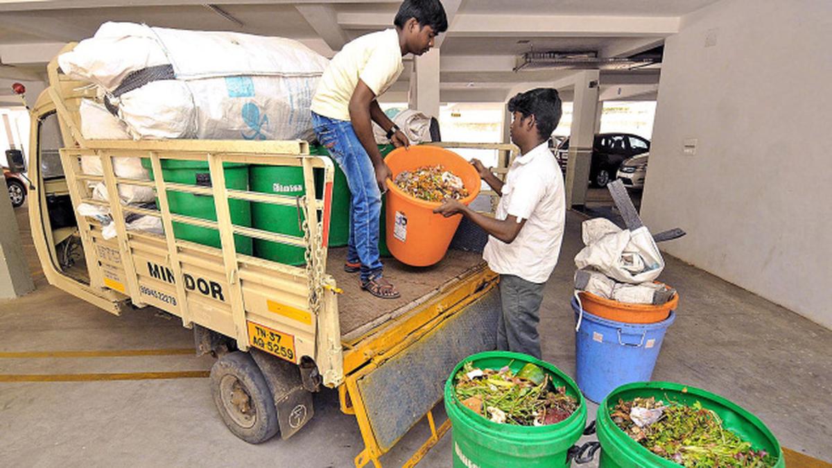 Waste collection from apartments, gated communities picks up - The Hindu