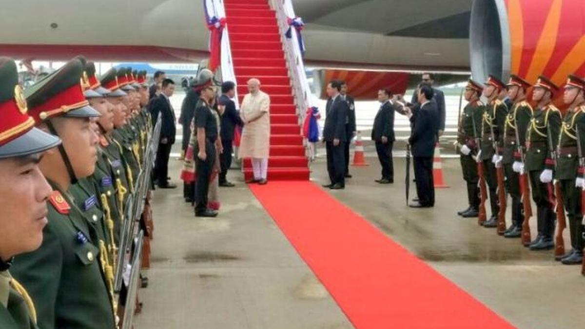 Modi arrives in Laos to attend ASEAN, East Asia Summits - The Hindu