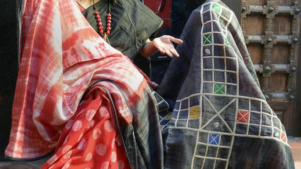 Lakshmi Srinath designs saris with traditional games as motif - The Hindu