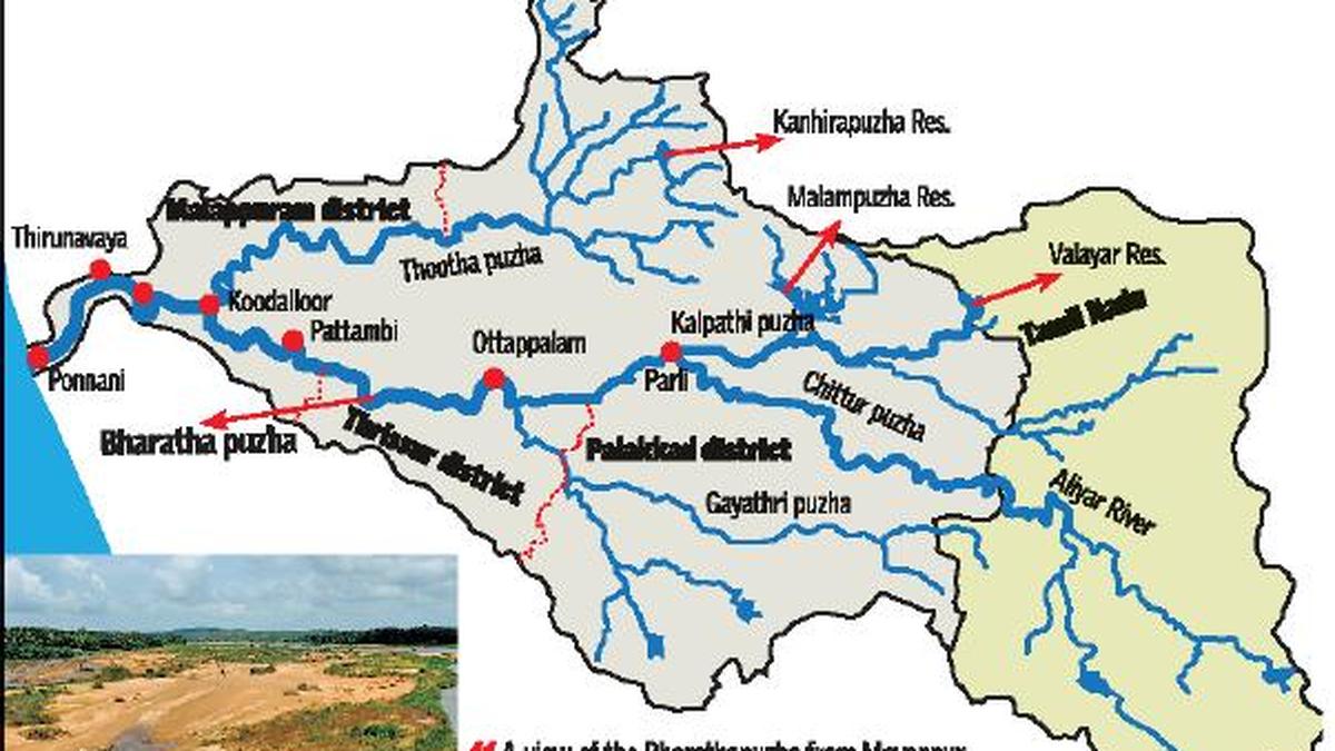 Bharathapuzha is dry much ahead of summer - The Hindu