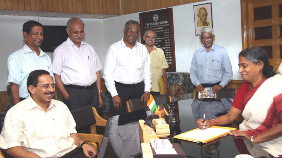 Sheela Thomas takes over as Rubber Board chief - The Hindu