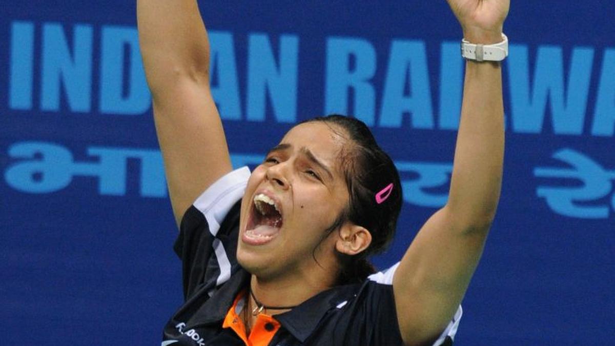 Saina wins singles gold - The Hindu