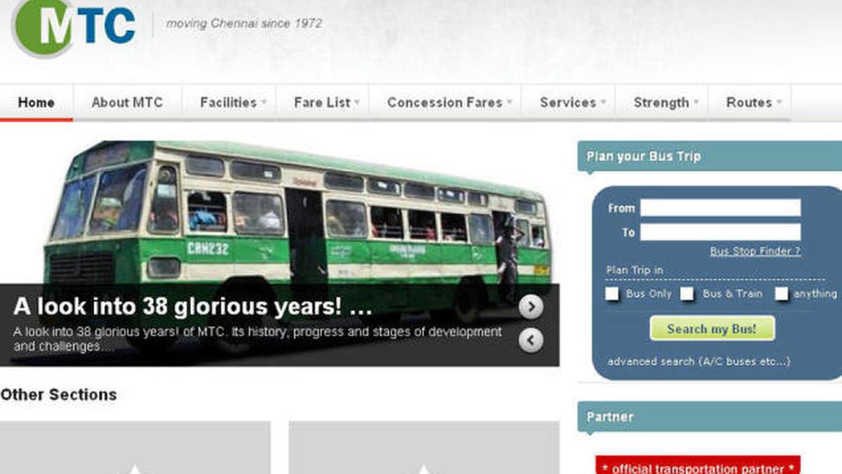 MTC website to help keep track of buses - The Hindu