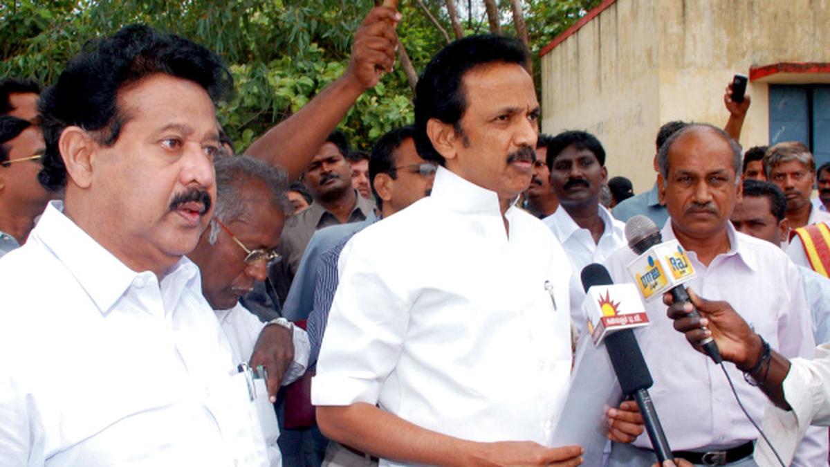 Stalin inspects site selected for P. Ramasamy Reddiyar memorial at ...