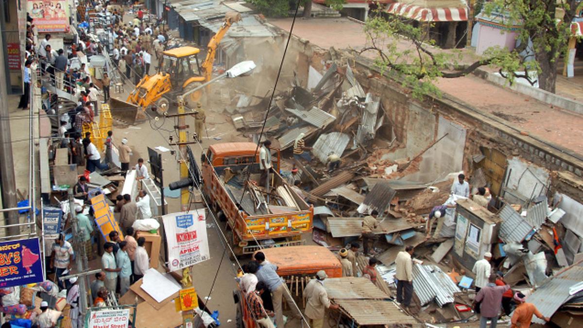 48 shops demolished on Bazaar Street - The Hindu