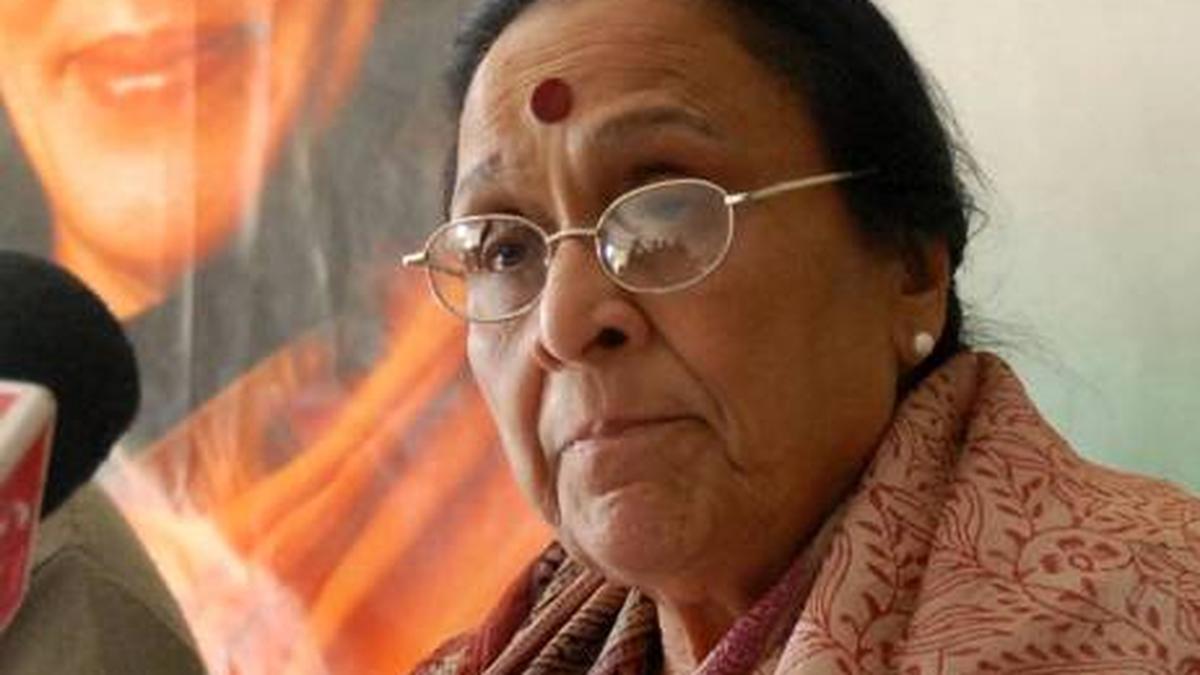 Veteran Congress leader Jamuna Devi passes away - The Hindu