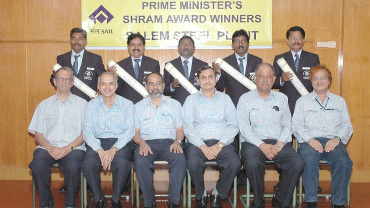 Shram Awards for Salem Steel Plant employees - The Hindu