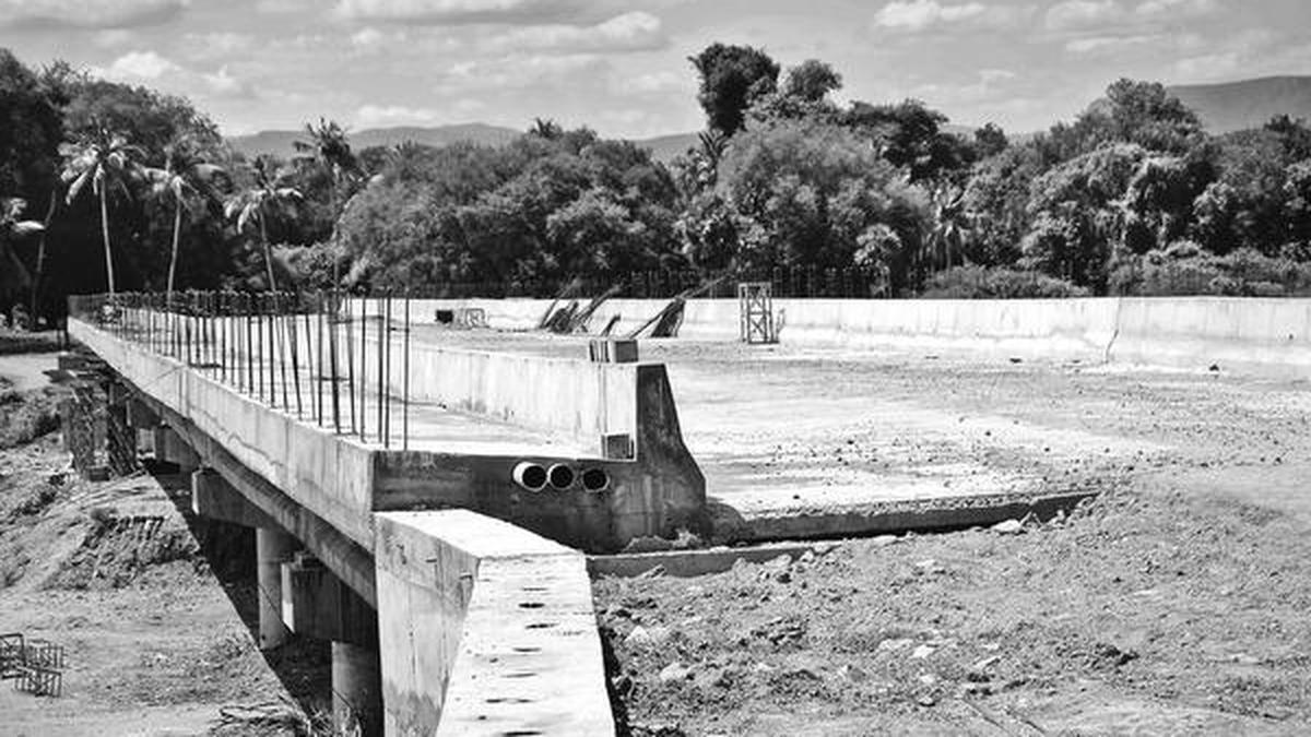 Construction of bridge across Bhavani nearing completion - The Hindu