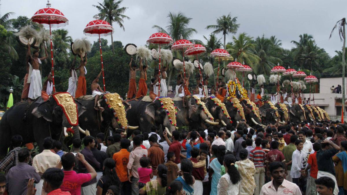 Thiruvanvandoor temple fete concludes with Gajamela - The Hindu
