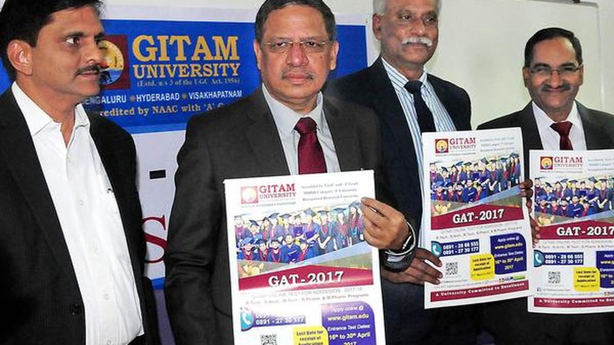 GITAM admission test from April 16 - The Hindu