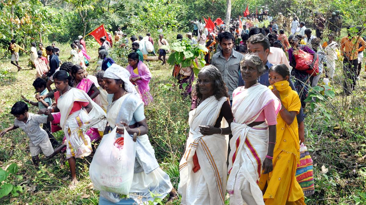 Tribals’ agitation for land continues in Wayanad - The Hindu