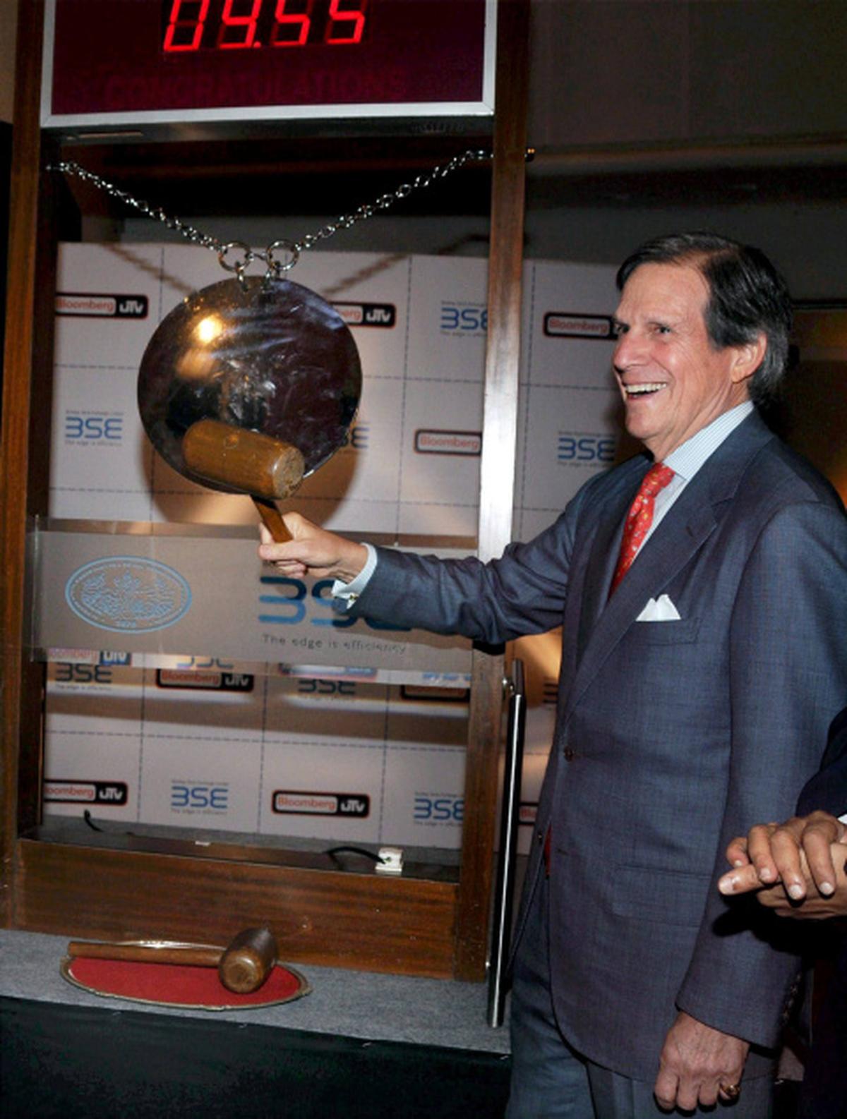 Bloomberg’s Peter Grauer rings BSE opening bell - The Hindu