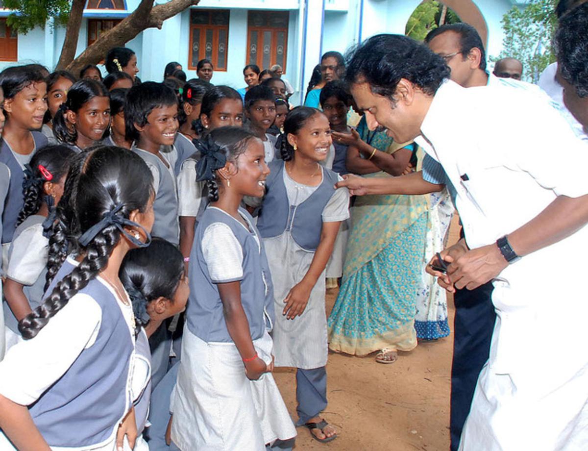 M.K. Stalin interacts with students - The Hindu