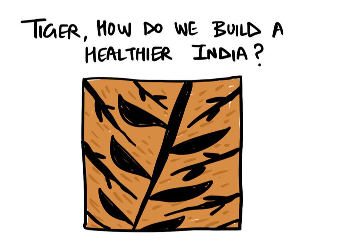 Green Humour by Rohan Chakravarty on International Tiger day - The Hindu