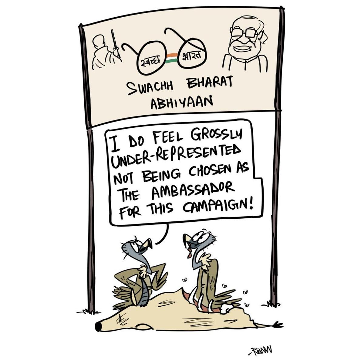 Green Humour by Rohan Chakravarty on vultures, nature’s clean-up crew - The Hindu