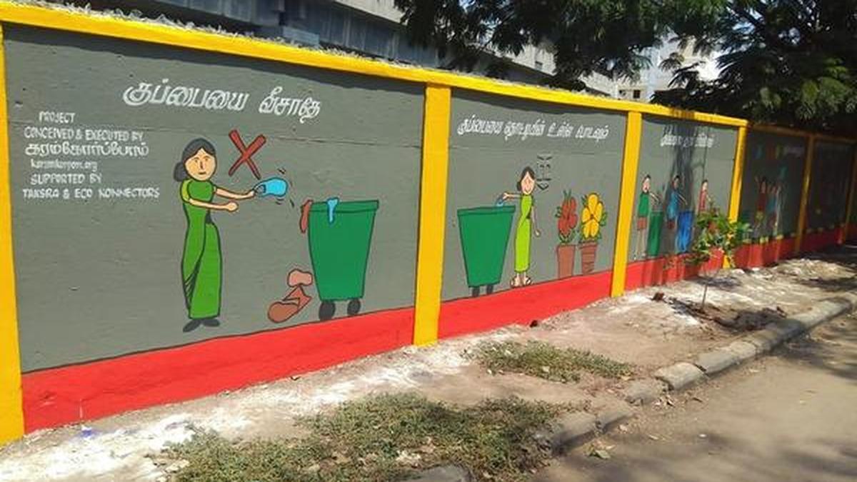 Sringeri Mutt Road gets a colourful makeover - The Hindu