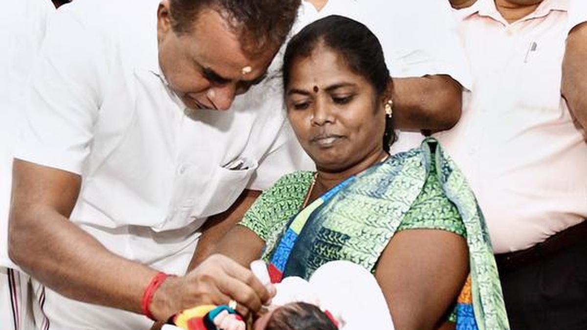 98.5% children in city and 98% in rural areas covered under pulse polio ...