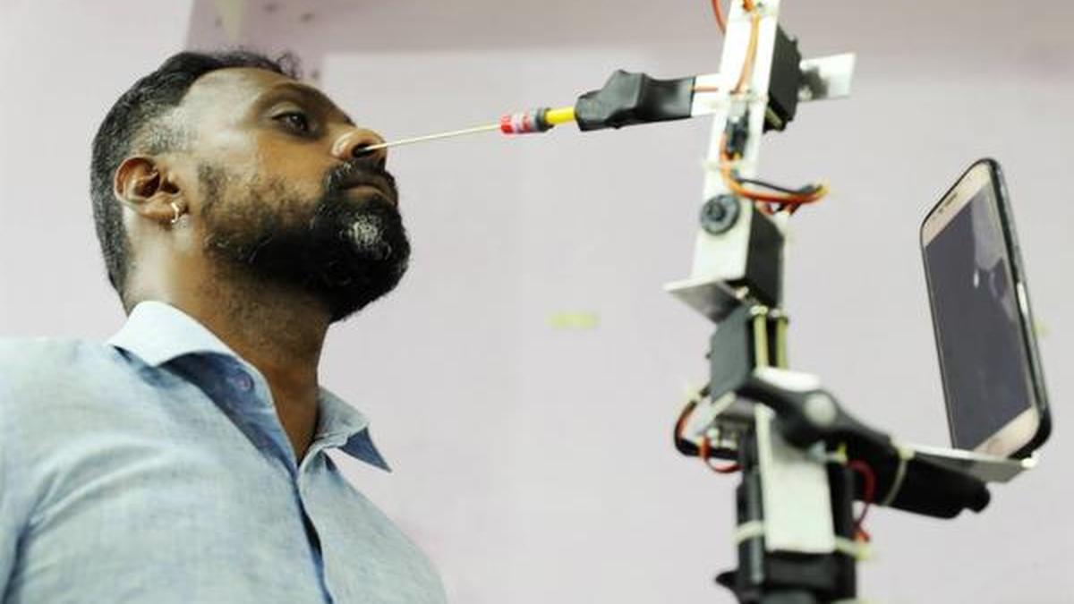 A 'Smart Swab Robot' to help collect COVID-19 test samples - The Hindu