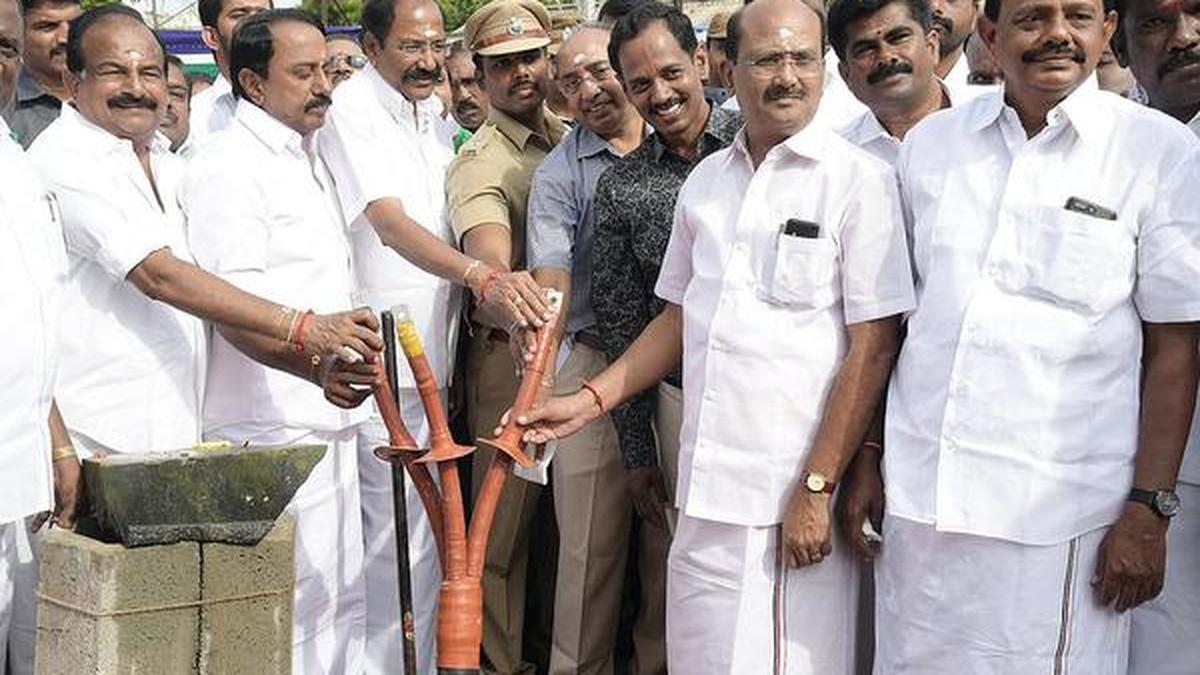 Underground power cable works begin in Old Corporation areas - The Hindu