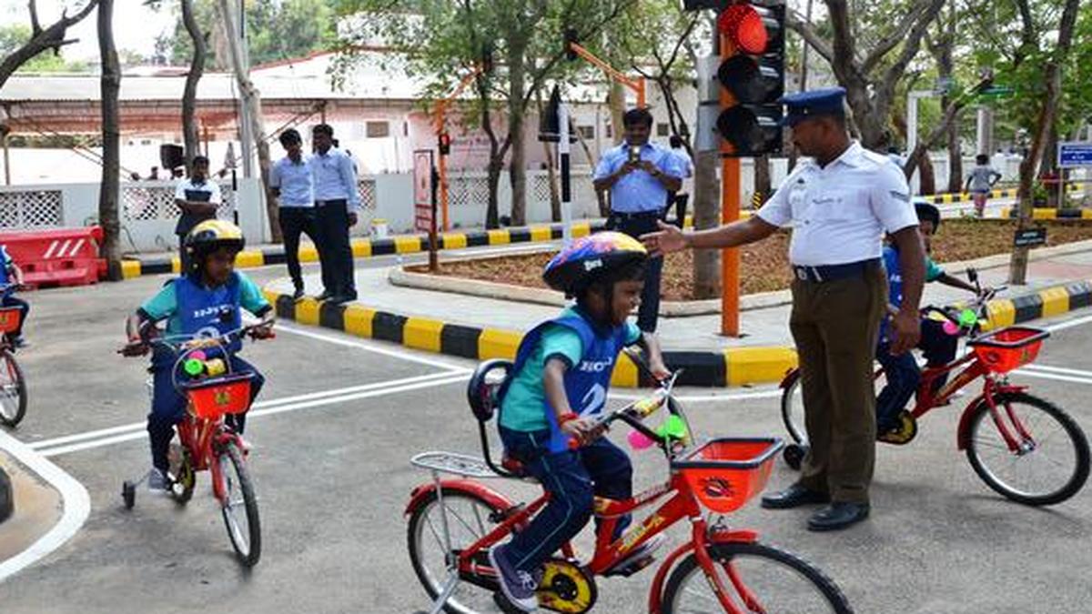 Renovated Children’s Traffic Park opened - The Hindu