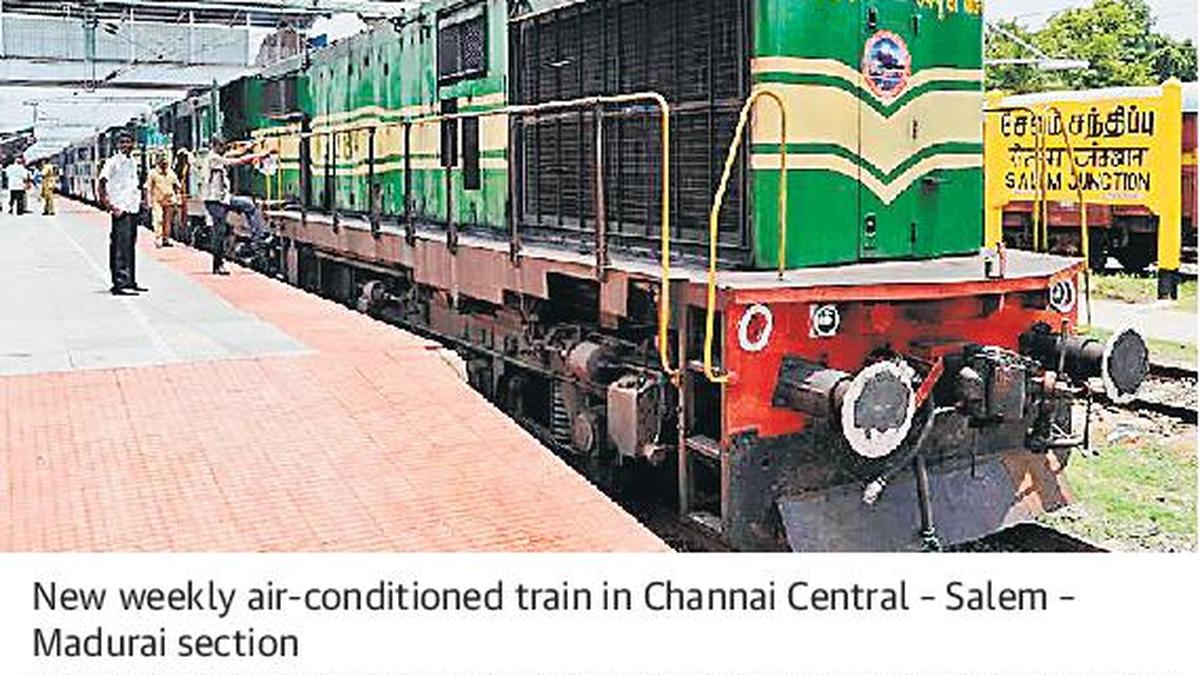 New weekly train introduced in Chennai - Madurai section - The Hindu