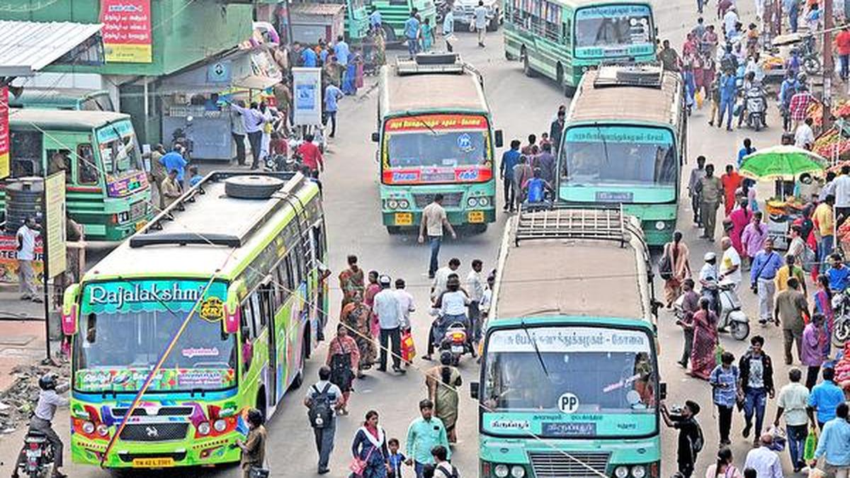 Gandhipuram moffusil bus stand faces space crunch - The Hindu