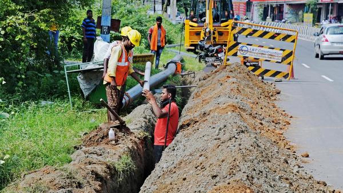 Dedicated Water Supply Scheme works nearing completion - The Hindu