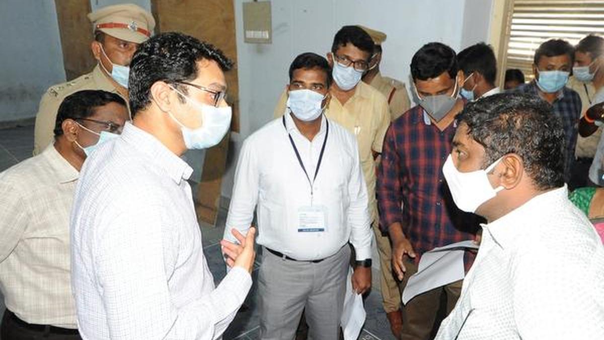 Collector, observers inspect counting centre in Chithode - The Hindu