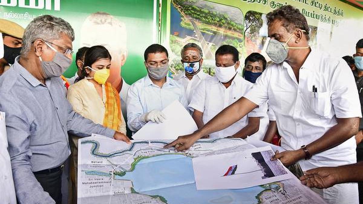 Corporation takes up Kurichi tank restoration work - The Hindu