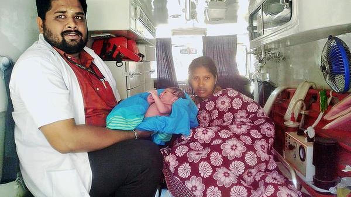 Woman gives birth to baby in ambulance - The Hindu